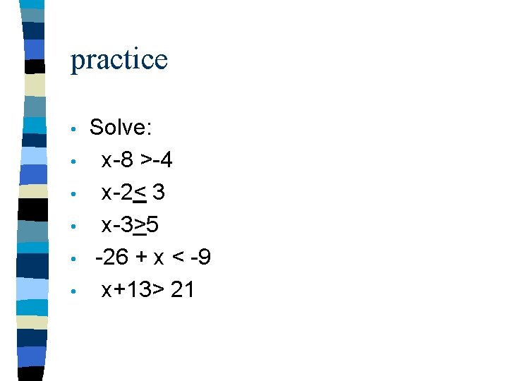 Lesson 66 Solving inequalities by adding or subtracting