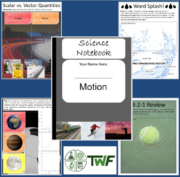 Motion Digital Interactive Notebook Chapter 1 OneDimensional Motion