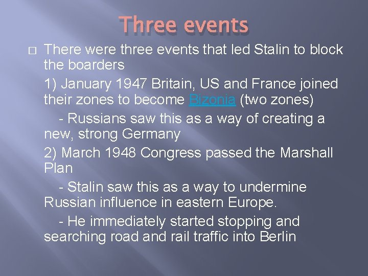 COLD WAR Containment Truman Doctrine Marshall Pan Berlin