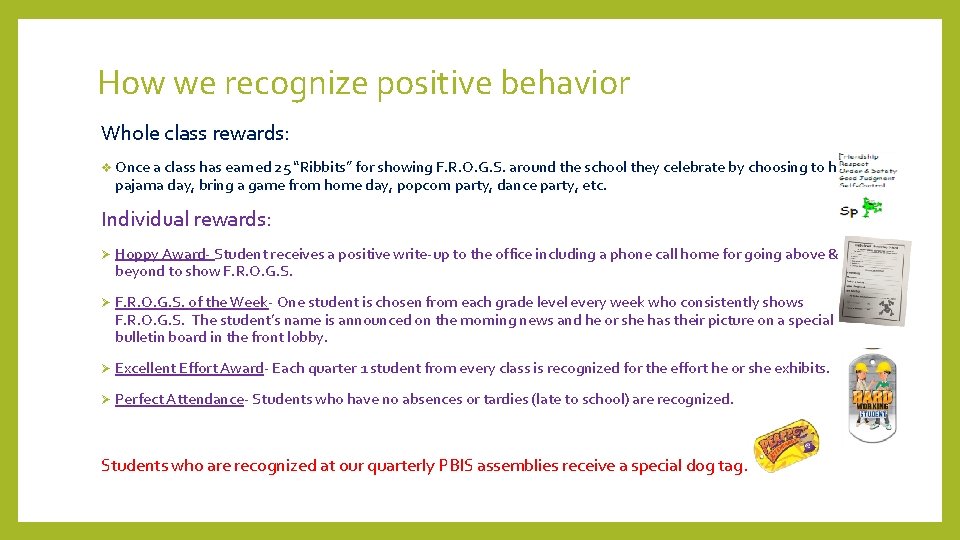 PBIS Positive Behavior Intervention Support AT REEDY CREEK