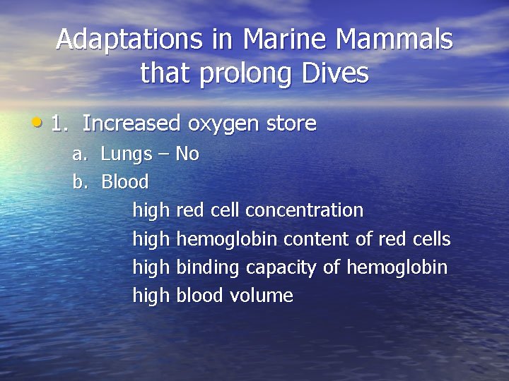 Physiology of Marine Mammals Bob Gatten Emeritus Professor