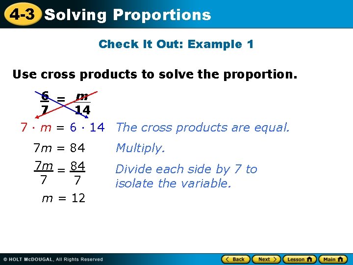 4 3 Solving Proportions Warm Up Problem of
