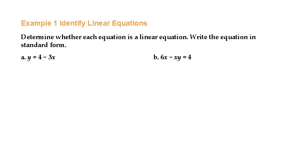 Algebra 1 Chapter 3 3 1 Graphing Linear