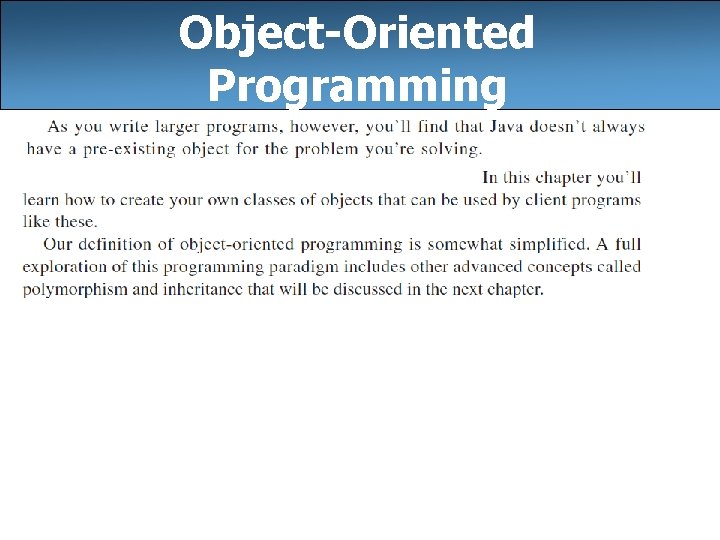 Building Java Programs Chapter 8 Classes Copyright c