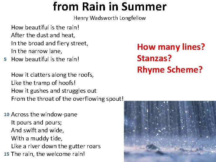 Poetry Structure Casey at the Bat Poetry is