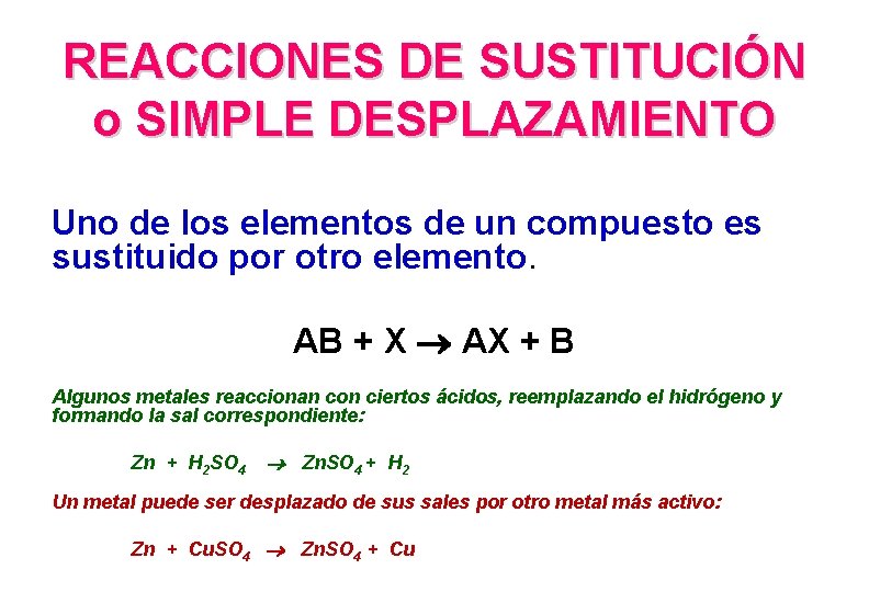 OBJETIVO Identificar las reacciones qumicas como un proceso