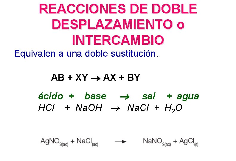 OBJETIVO Identificar las reacciones qumicas como un proceso