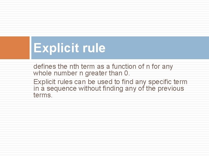 IDENTIFYING GRAPHING SEQUENCES Algebra 1 Sequence a list