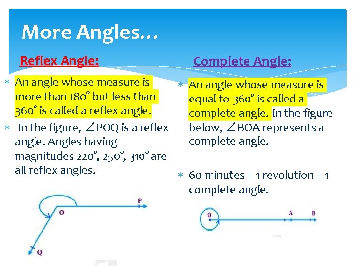Angles Objective Learn to name and measure angles