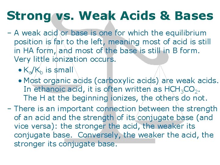 Chemical Equilibrium Lesson 6 AcidBase Theory Arrhenius Theory