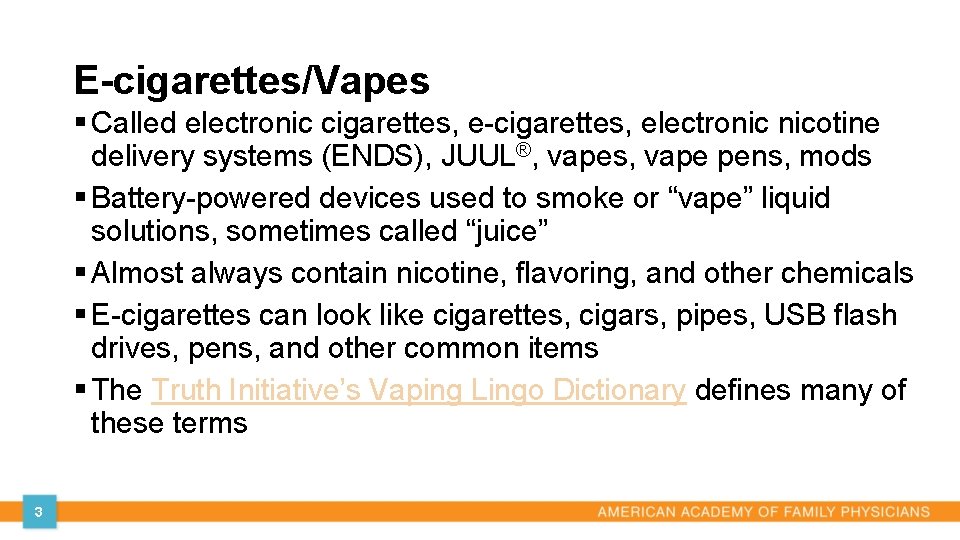 Tobacco Ecigarettes and Vaping Cessation Education Presentation For