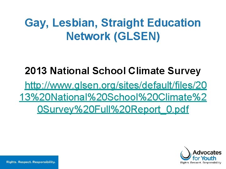 Creating a Safe School Celebrating All 8 th