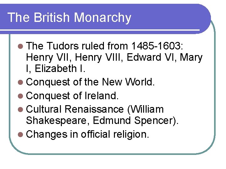 British Civilisation Week 2 3 History of the