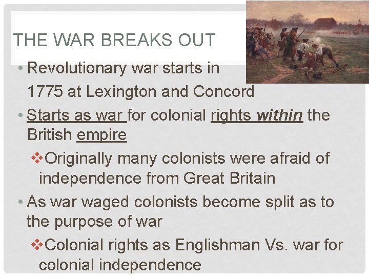 THE COLONIAL PERIOD THE ROAD TO REVOLUTION BASIS