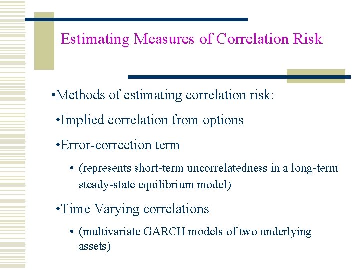 Correlation Risk and Interest Rate Swaps Spreads BY