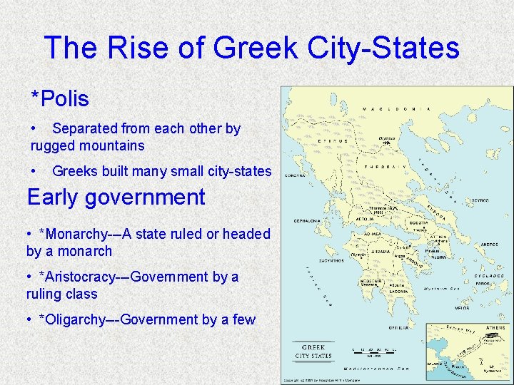 Vocabulary Fresco Polis Monarchy Aristocracy Oligarchy Phalanx Helot