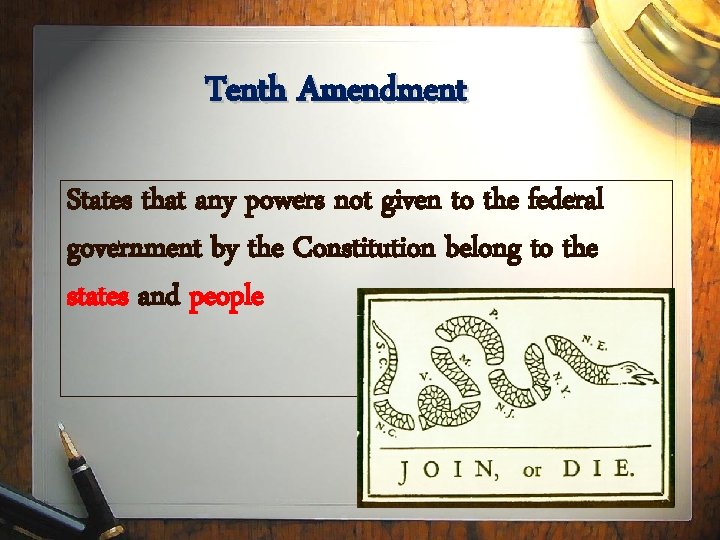 The Bill of Rights ensures that the central