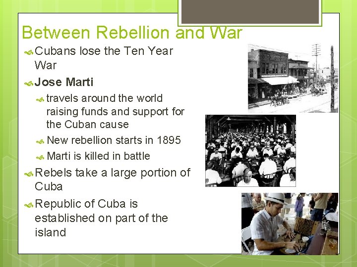 Spanish American War Lesson 1 Rebellion in Cuba