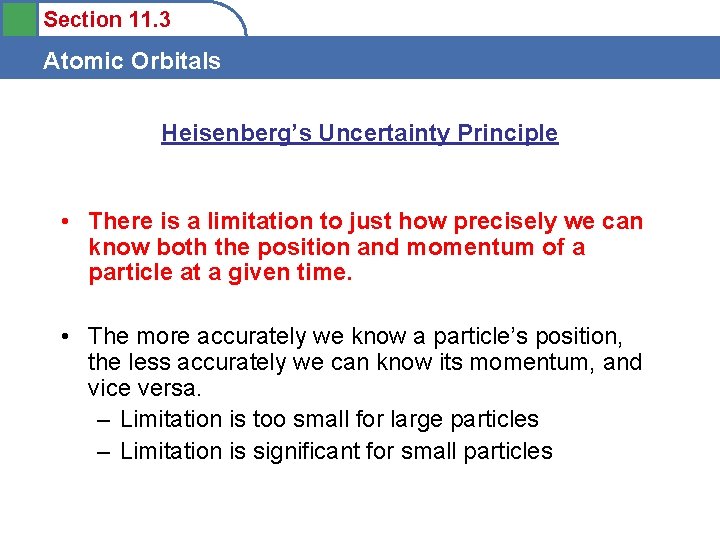 Section 11 3 Atomic Orbitals Georgia Performance Standards