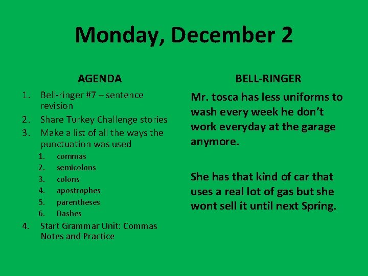 December 2013 BellRinger Activities and Lesson Plans ENGLISH