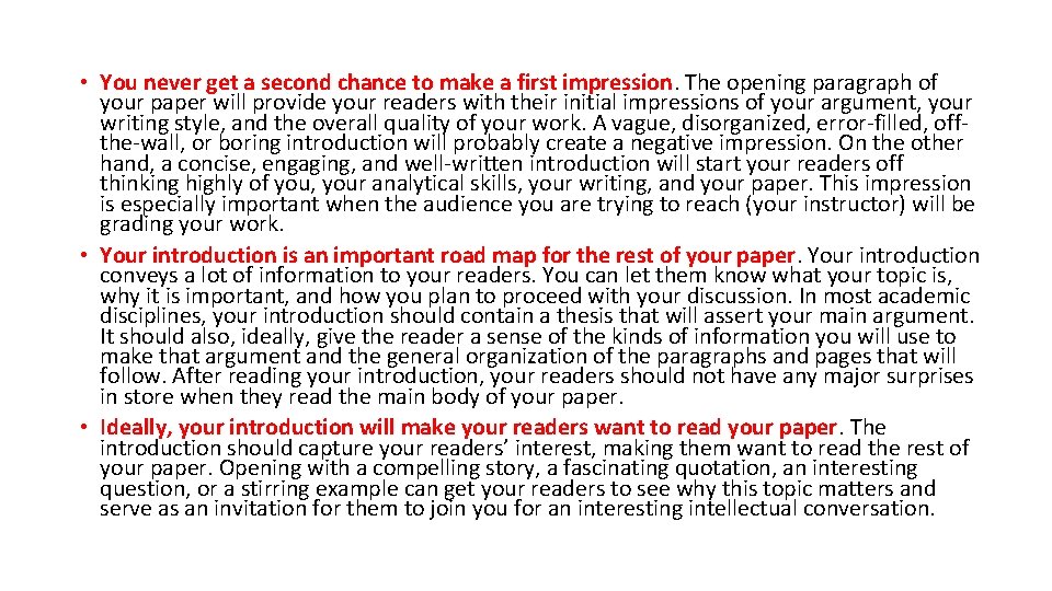 DRAFTING YOUR ESSAY Introduction Body Paragraphs and Conclusions