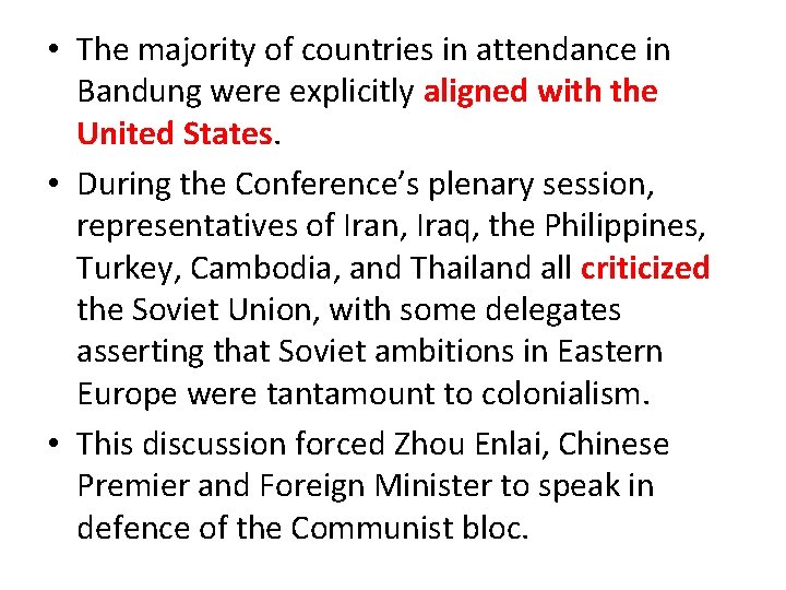 Nonalignment and the Bandung Conference 18 th24 th