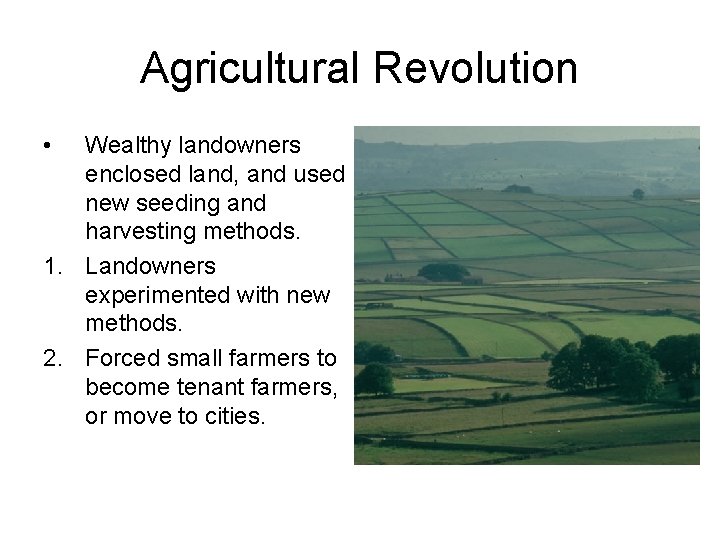 Beginnings of Industrialization Agenda 1 Lecture Beginning of