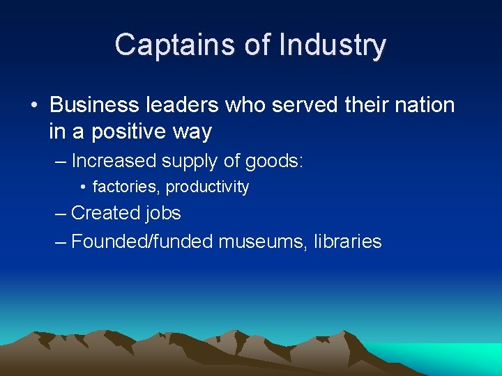 The Rise of Big Business Robber Barons Business