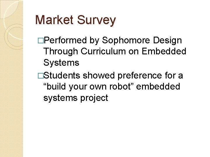 Design Through Curriculum on Embedded Systems Team Seaberg