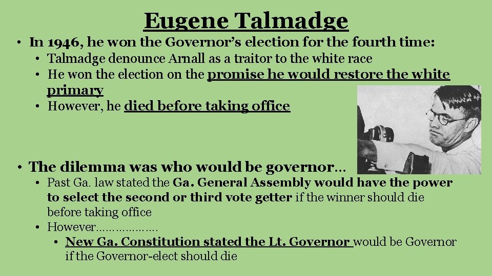 Three Governor Controversy SS 8 H 10 Describe