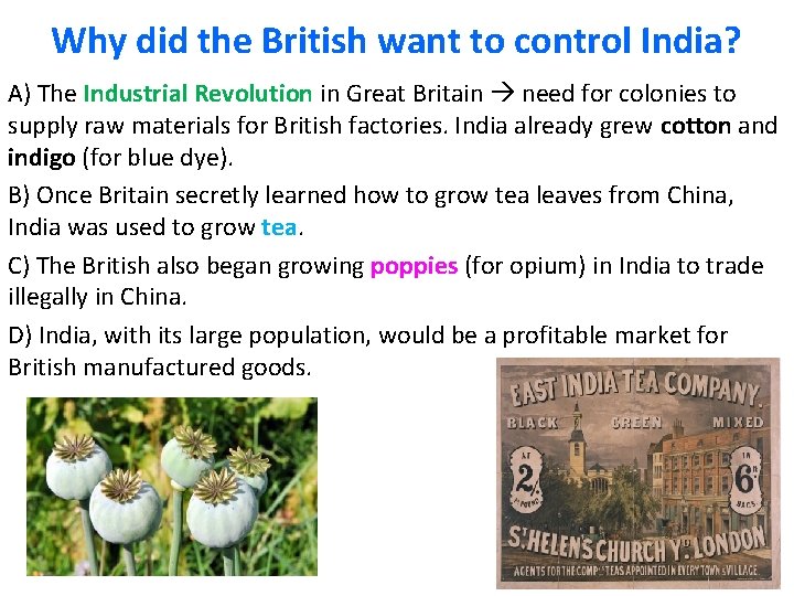 Aim How Did British Imperialist Impact India Units