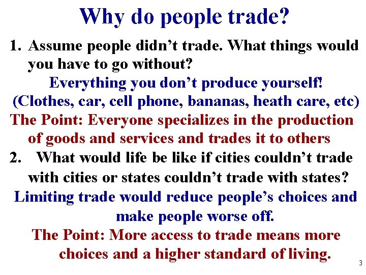 Unit I Basic Economic Concepts 1 International Trade