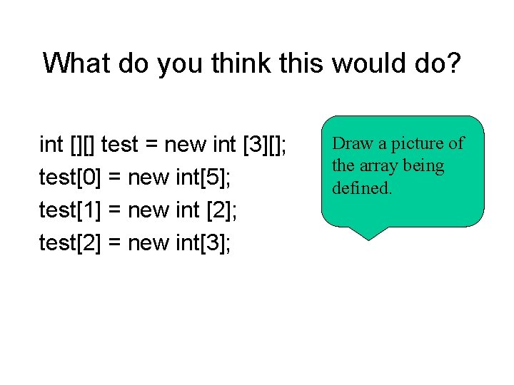 TwoDimensional Arrays Learning Objectives Introduce twodimensional ... TwoDimensional Arrays Learning Objectives Introduce twodimensional ...