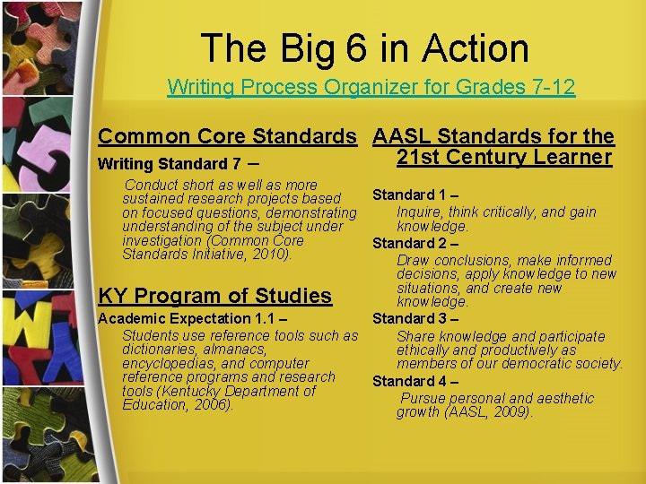 Puzzled by Inquiry Try the Big 6 Method