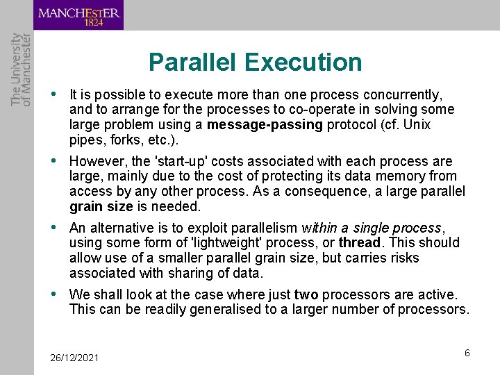 COMP 60611 Fundamentals of Parallel and Distributed Systems