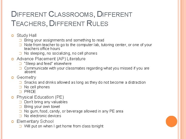 REASONABLE CLASSROOM RULES Tyler Davenport Dori Beals THE
