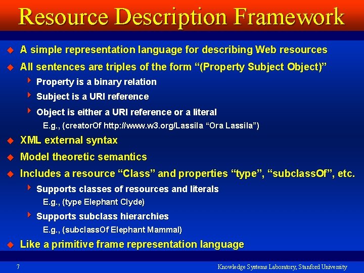 Ontologies and The Semantic Web Prof Richard Fikes