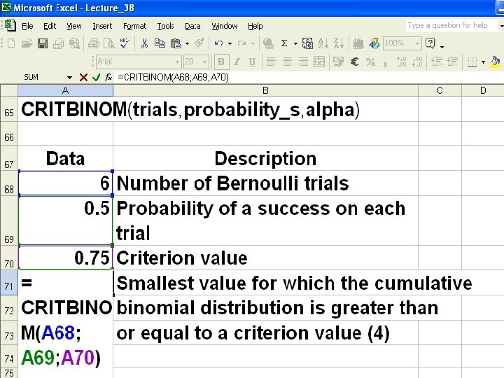 BUSINESS MATHEMATICS STATISTICS LECTURE 39 Patterns of probability
