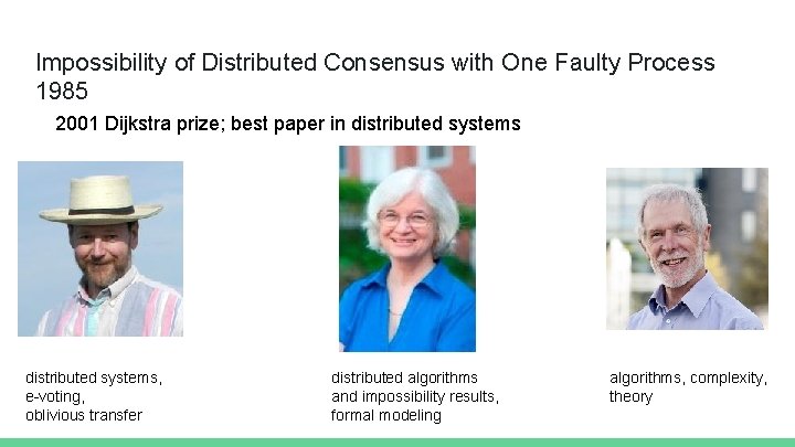 FLP Impossibility Weakest Failure Detector Consensus Protocols in