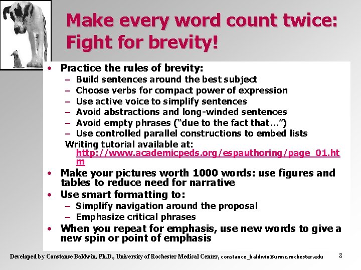Make Every Word Count Twice Constance D Baldwin