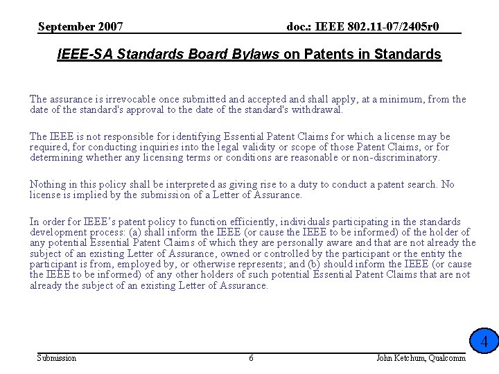 September 2007 doc IEEE 802 11 072405 r