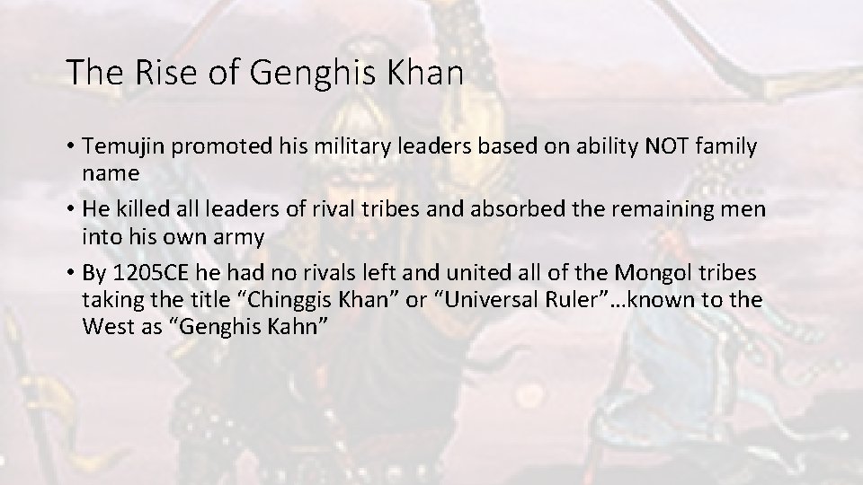 Mongols 101 A Basic Introduction to Genghis Kahn