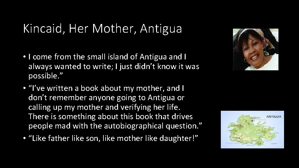 Girl by Jamaica Kincaid Kincaid Her Mother Antigua