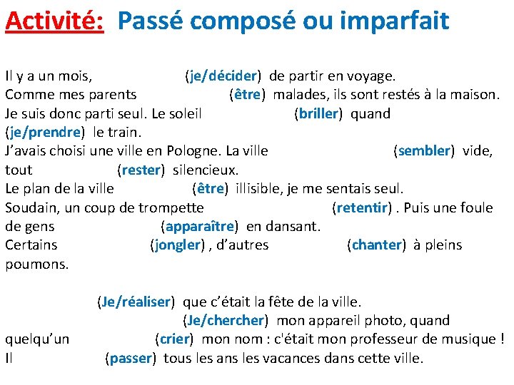 Cours Lasalle Objectifs Quand utiliser le P C