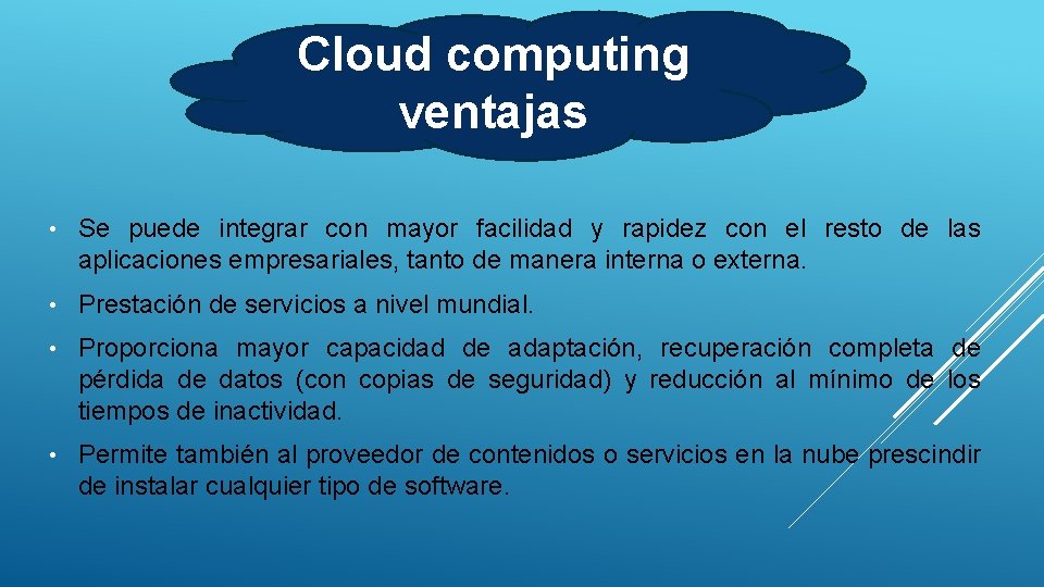 CLOUD COMPUTING Cloud computing COMPUTACIN EN LA NUBE