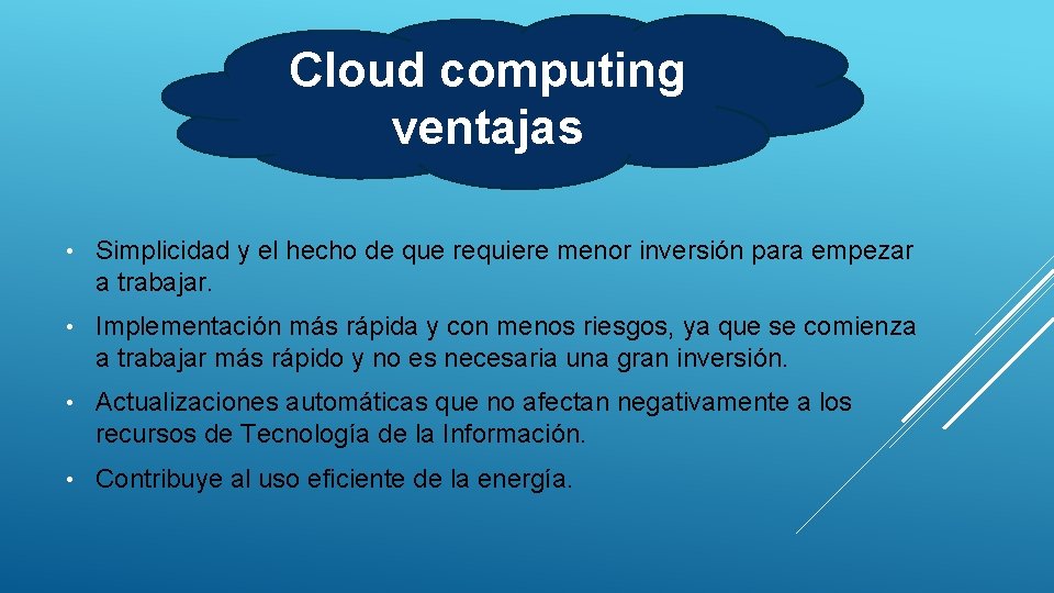 CLOUD COMPUTING Cloud computing COMPUTACIN EN LA NUBE