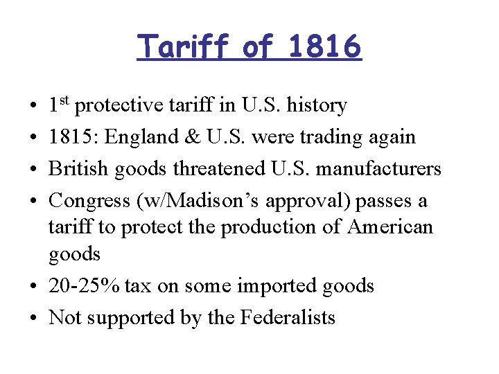 The American System Proposed by Henry Clay Program