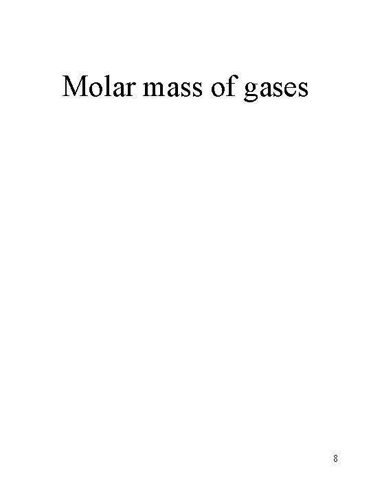 Chapter 5 Gases Department of Chemistry and Biochemistry