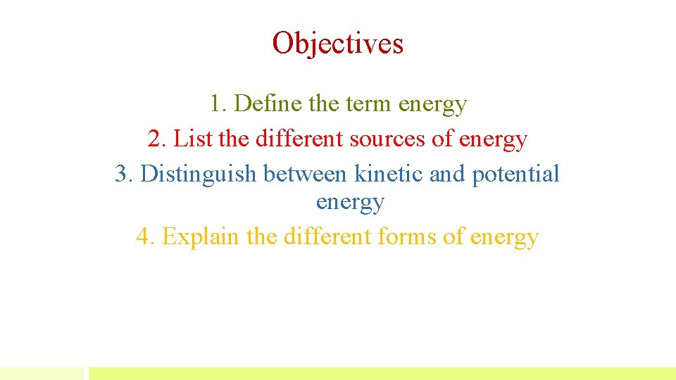 TYPES OF ENERGY Grade Seven 7 Subject Integrated