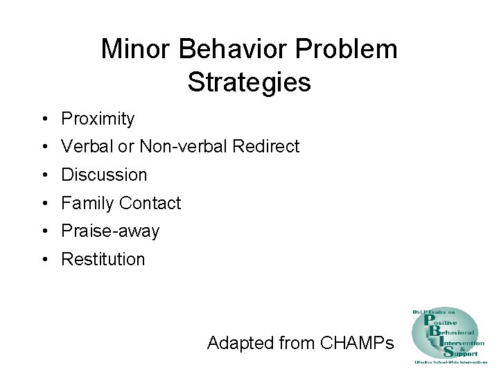 Overview of Classroom Systems Arranging for Effective Behavior